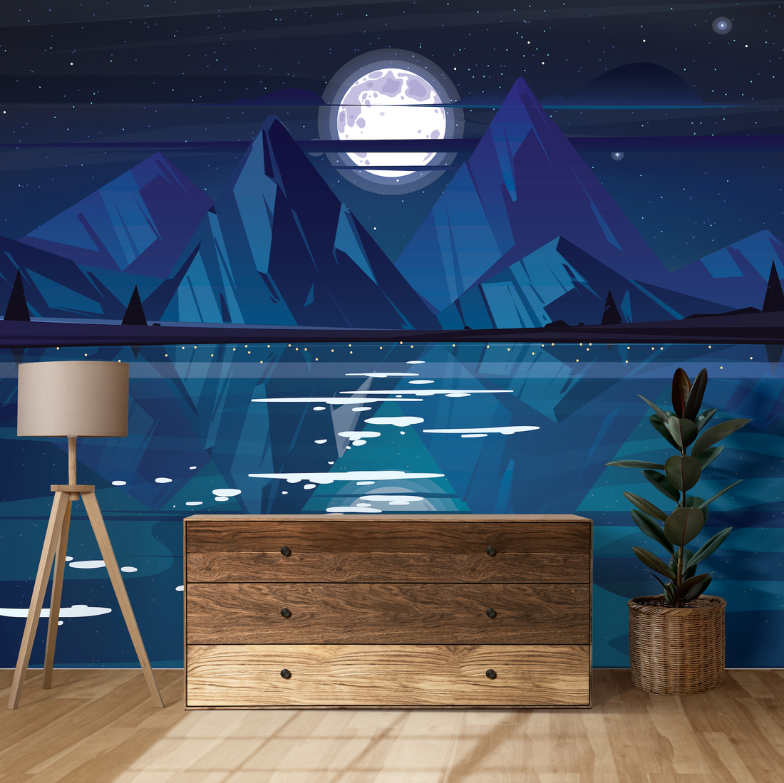 Wall Wrap - Illustrated nightscape – Wall Wraps NZ